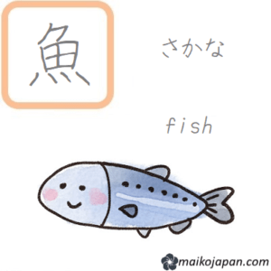 [魚] Handwritten Kanji for fish and its Readings, Radical and Usage ...